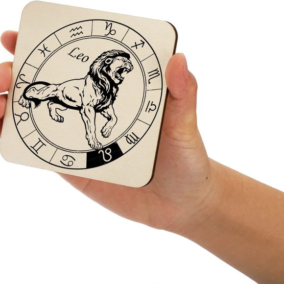 SOUVENIRS | Art | Laser Engraving On Wood Souvenirs Leo Sodiacal Sign ...